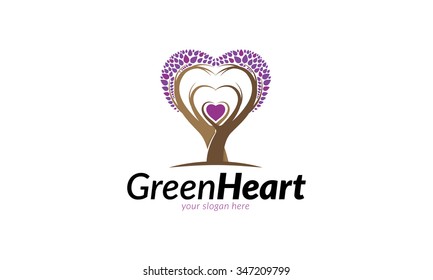 Green Heart Logo Stock Vector (Royalty Free) 347209799 | Shutterstock