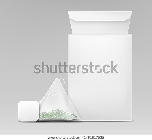 Green Herbal Tea Packaging Front View Stock Vector (Royalty Free ...