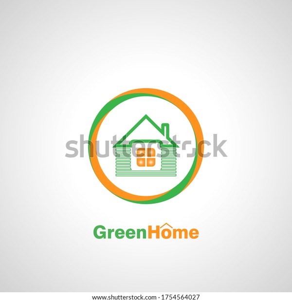 Green Home Logo Design Template Stock Vector (Royalty Free) 1754564027