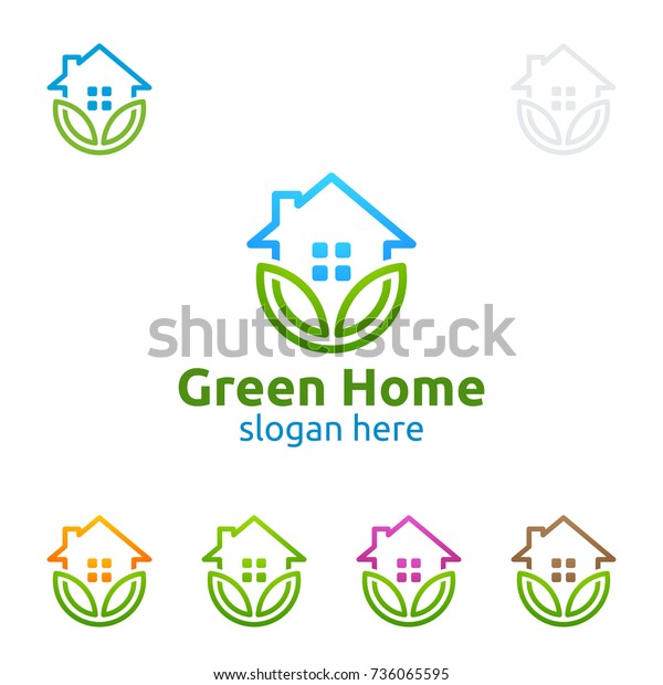 Green Home Real Estate Vector Logo Stock Vector (Royalty Free ...