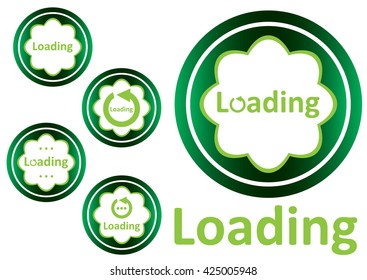 Green Icons Loading Clipart Stock Vector (Royalty Free) 425005948 ...