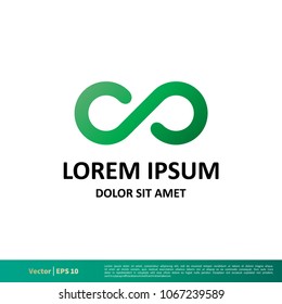 Green Infinity Logo Icon Design Template: เวกเตอร์สต็อก (ปลอดค่า ...