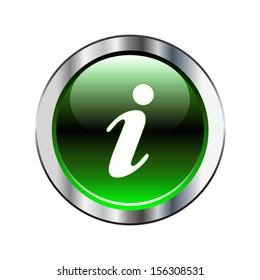 Green Information Icon On Silver Border Stock Vector (Royalty Free ...