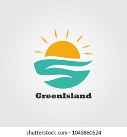 Green Island Logo Stock Vector (Royalty Free) 1043860624 | Shutterstock