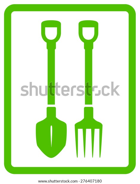 Green Isolated Garden Landscaping Tools Icon Stock Vector (Royalty Free ...
