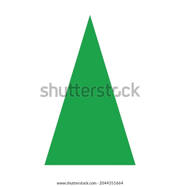 Green Isosceles Triangle Mathematics Stock Vector (Royalty Free ...