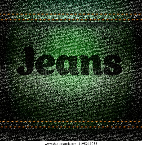 Green Jeans Background Texture Vector Illustration Stock Vector ...