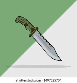 Green Knife Weapon Illustration Vector Stock Vector (Royalty Free ...