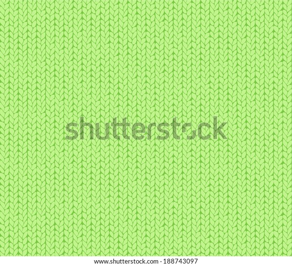 Green Knit Fabric Seamless Texture Stock Vector (Royalty Free ...