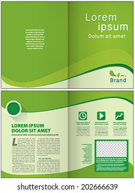 Green Layout Template Curve Stock Vector (Royalty Free) 202666639 ...
