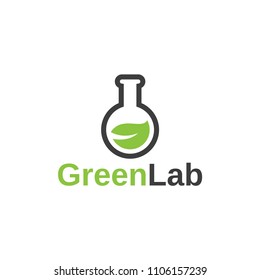 Green Leaf Lab Logo Innovation Vector Stock Vector (Royalty Free ...