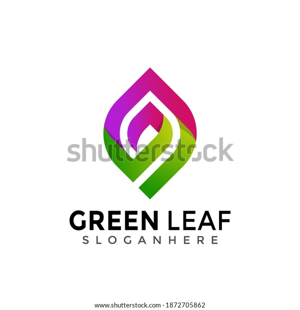 Green Leaf Modern Logo Design Vector Stock Vector (Royalty Free ...