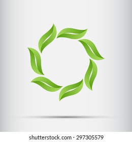 Green Leaves Abstract Logo Stock Vector (Royalty Free) 297305579 ...