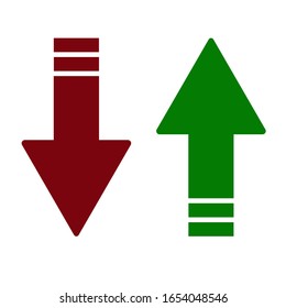 Set Down Arrows Green Red Stock Illustration 380870629 | Shutterstock