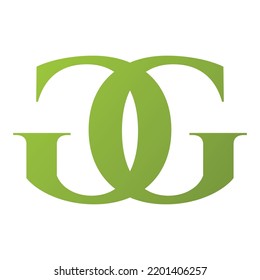 Green Letter Double G Letter Logo Stock Vector (Royalty Free ...