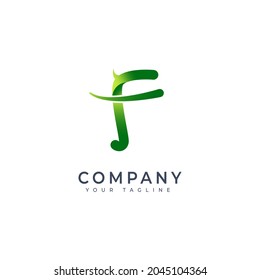Green Letter F Gradient Logo Stock Vector (Royalty Free) 2045104364 ...