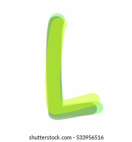 Green Letter L Stock Vector (Royalty Free) 533956516 | Shutterstock