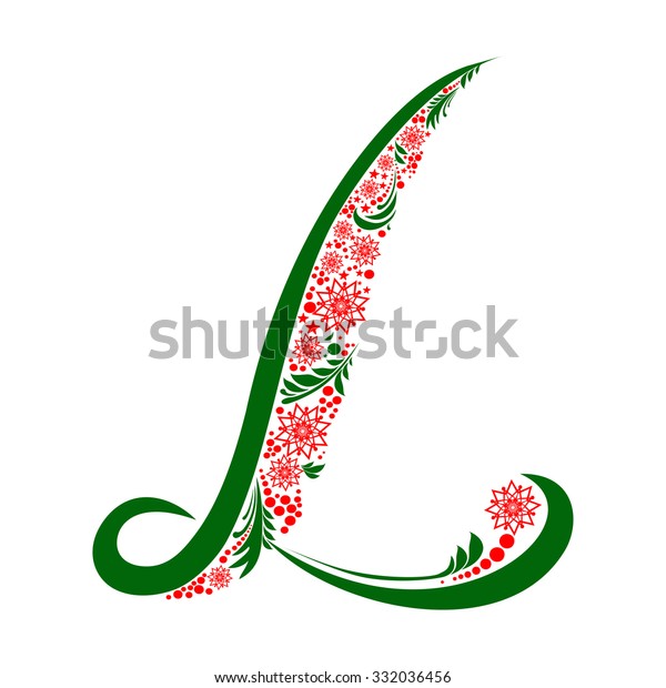 Green Letter L Isolated On White Stock Vector (Royalty Free) 332036456 ...