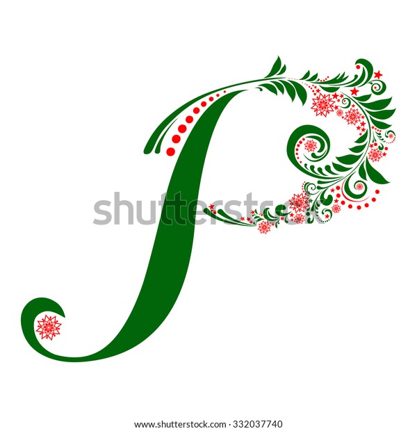 Green Letter P Isolated On White Stock Vector (Royalty Free) 332037740 ...