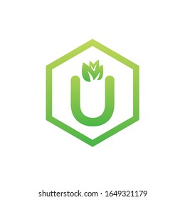 Green Letter U Logo Icon Design Stock Vector (Royalty Free) 1649321179 ...