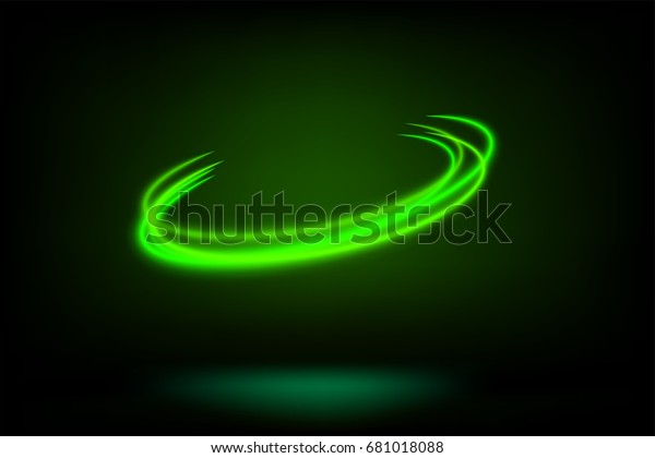 Green Lighting Effects Stock Vector (Royalty Free) 681018088