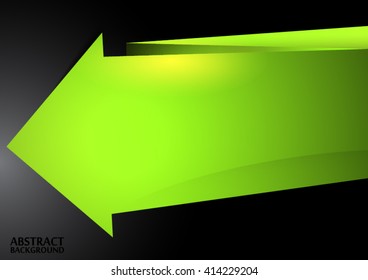 Green Line Arrow Black Background Vector Stock Vector (Royalty Free ...