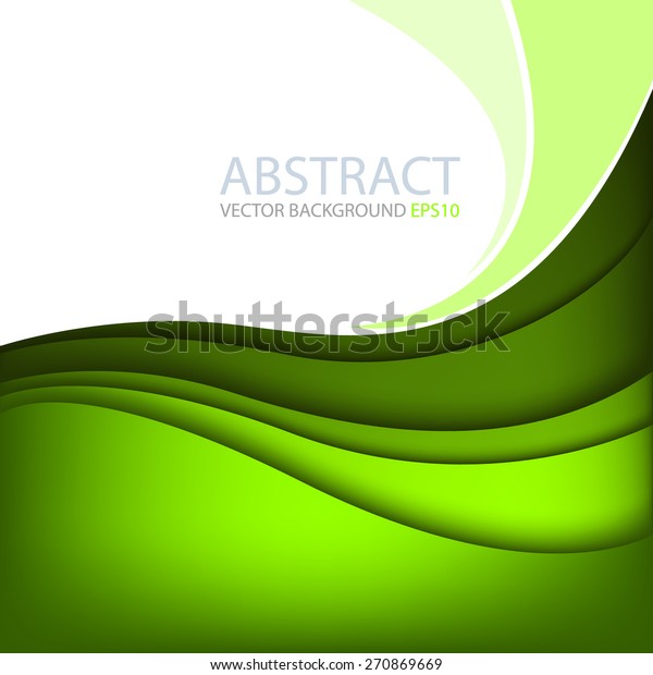 Green Line Background Vector Curve White Stock Vector (Royalty Free ...