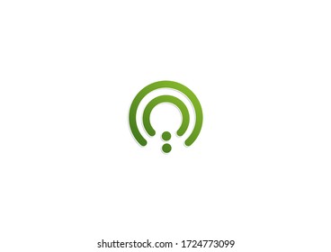 Green Line Round Circle Logo Brand Stock Vector (Royalty Free ...