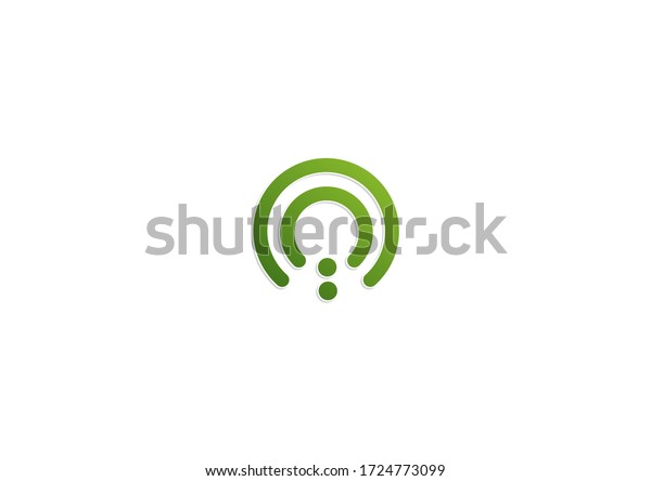 Green Line Round Circle Logo Brand Stock Vector (Royalty Free ...