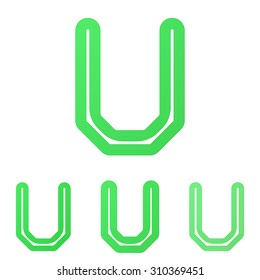 Green Line U Logo Design Set Stock Vector (Royalty Free) 310369451 ...