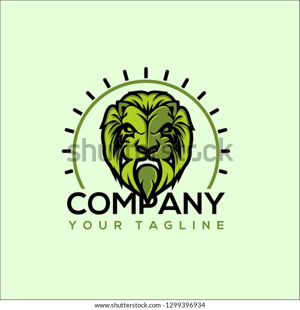 Green Lion Logo Template Green Lion Stock Vector (Royalty Free ...