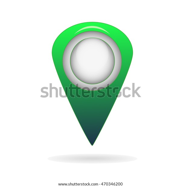 Green Location Pin Logo Copy Space Stock Vector (Royalty Free ...