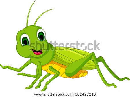 Green Locust Cartoon Stock Vector (Royalty Free) 302427218 - Shutterstock
