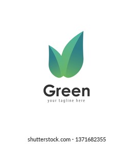 Green Logo Design Template Stock Vector (Royalty Free) 1371682355 ...
