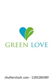 Green Love Logo Stock Vector (Royalty Free) 1185284386 | Shutterstock