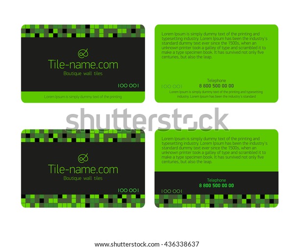Green Loyalty Card Design Template Beautiful Stock Vector (Royalty Free ...