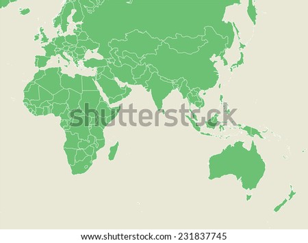 Green Map Countries Borders Stock Vector (Royalty Free) 231837745 ...