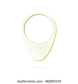 Green Map Point Symbol Place Marker Stock Vector (Royalty Free ...