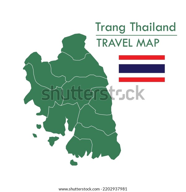 Green Map Trang Province One Provinces Stock Vector (Royalty Free ...
