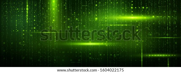 Green Matrix Numbers Abstract Technology Background Stock Vector ...