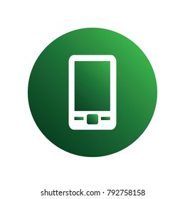 Green Mobile Phone Icon Stock Vector (Royalty Free) 792758158 ...