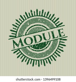 Green Module Rubber Grunge Seal Stock Vector (Royalty Free) 1396499108 ...