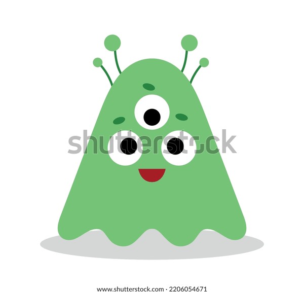 Green Monster Character Oddly Shaped Mutant Stock Vector (Royalty Free ...