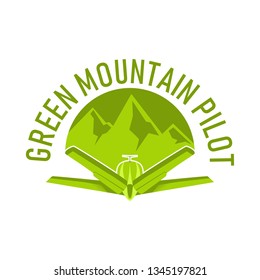 Green Mountain Pilot Logo Green Aircraft Stock Vector (Royalty Free ...