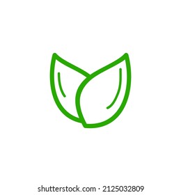 Green Natural Leaf Line Drawing Vector Stock Vector (Royalty Free ...
