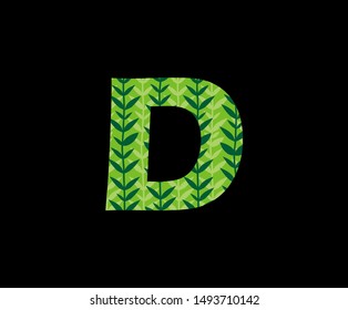 Green Nature D Letter Logo Icon Stock Vector (Royalty Free) 1493710142 ...