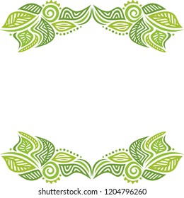 Green Nature Frame Vector Illustration Stock Vector (Royalty Free ...