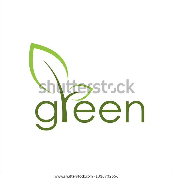 Green Nature Logo Stock Vector (Royalty Free) 1318732556