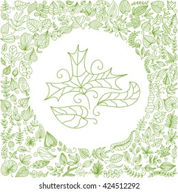 Green Nature Pattern Background Beautiful Leaves Stock Vector (Royalty ...