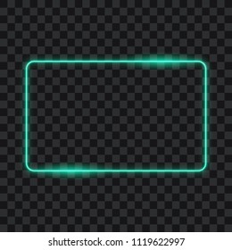 Green Neon Frame Vector Illustration Stock Vector (Royalty Free ...